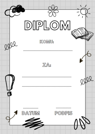 Diplomy k vytisknutí: 8 originálních šablon na sport, tábor apod ...