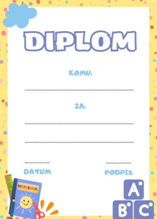 Diplomy k vytisknutí: 8 originálních šablon na sport, tábor apod ...