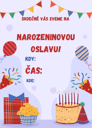 Pozvánky na dětskou oslavu k vytisknutí a stažení zdarma ...