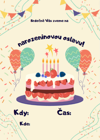 Pozvánky na dětskou oslavu k vytisknutí a stažení zdarma ...