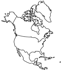 Slepá mapa SEVERNÍ AMERIKY k vytisknutí - ZDARMA - ProDětiCokoliv.cz
