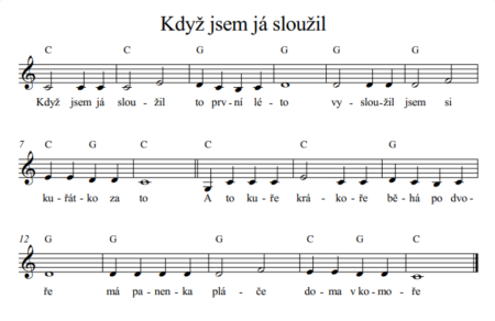 Noty na klavír k vytisknutí: České písničky pro děti i dospělé ...