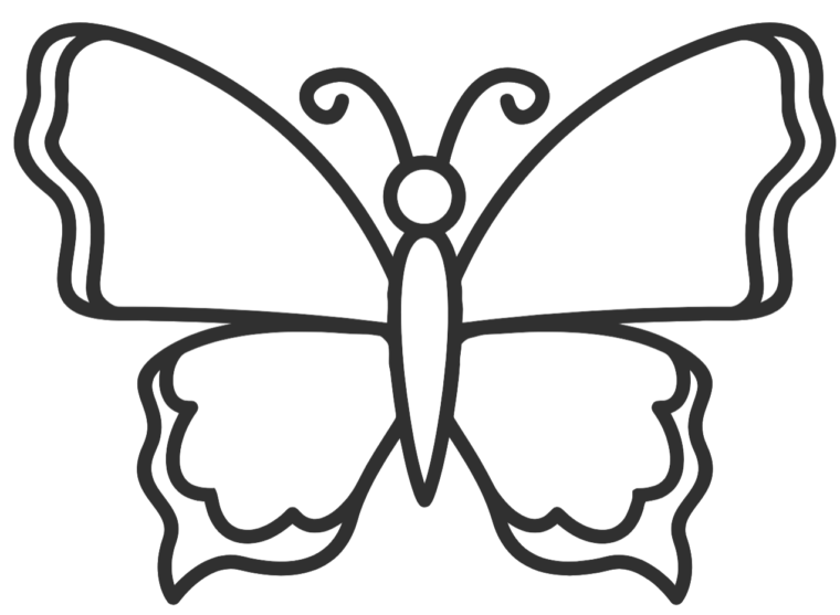 MOTÝL šablona k vytisknutí - ZDARMA - ProDětiCokoliv.cz