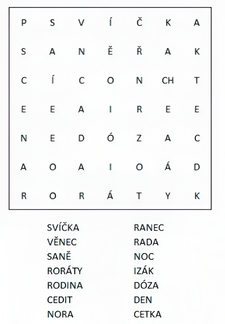 Osmisměrky pro děti k k vytisknutí - PDF, ZDARMA - ProDětiCokoliv.cz