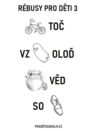 Rébusy pro děti k vytisknutí - OBRÁZKOVÉ - ProDětiCokoliv.cz