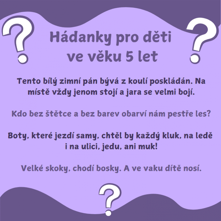 Hádanky pro děti k vytisknutí - ProDětiCokoliv.cz