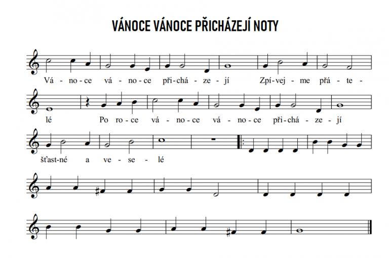 Vánoční koledy: Noty na klavír ke stažení v PDF - ProDětiCokoliv.cz