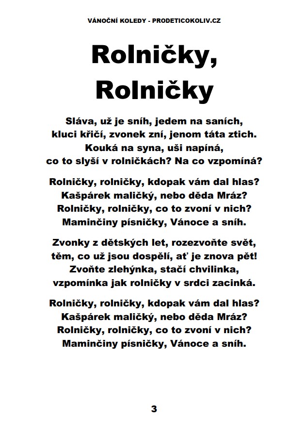 Vánoční koledy TEXTY - 19 nejoblíbenějších koled - ProDětiCokoliv.cz