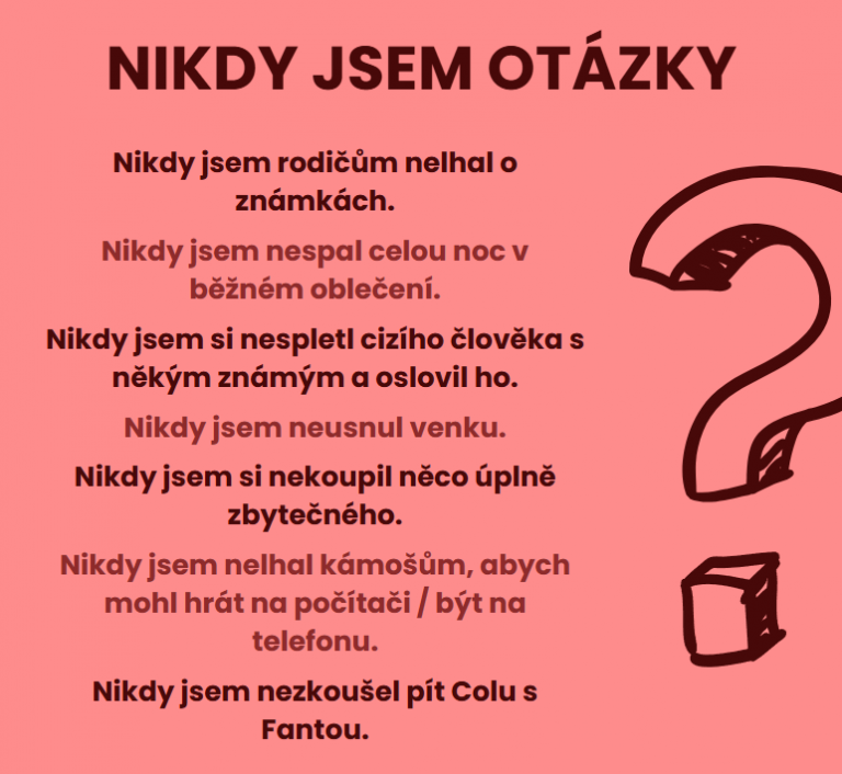 „Nikdy jsem…“ otázky, které rozproudí každou hru! - ProDětiCokoliv.cz