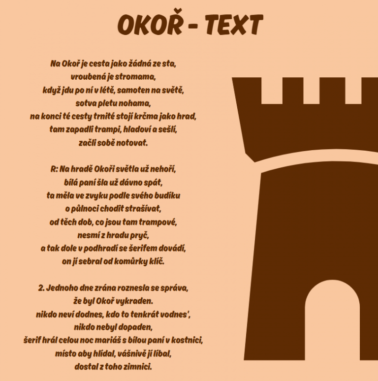 Okoř NOTY a TEXT - Ke stažení zdarma - ProDětiCokoliv.cz