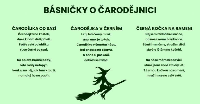 Básničky o čarodějnici - ŘÍKADLA - ProDětiCokoliv.cz