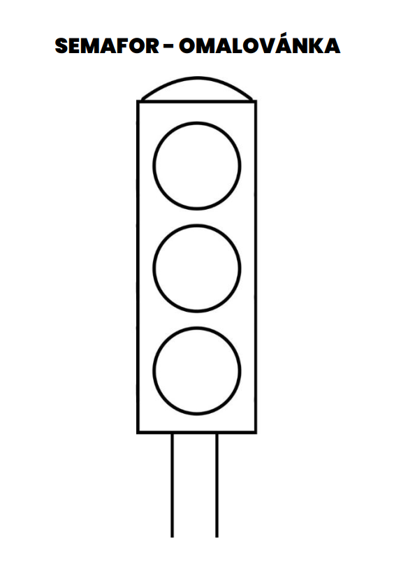 Semafor OMALOVÁNKA k vytisknutí pro děti - ProDětiCokoliv.cz