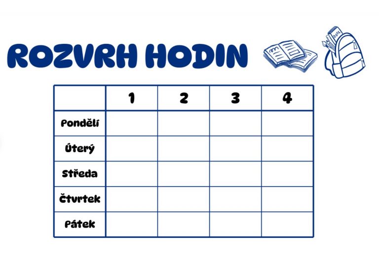 Šablona rozvrhu hodin ke stažení a vyplnění v PDF - ProDětiCokoliv.cz