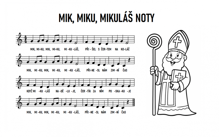 Mik, Miku, Mikuláš: Text a noty ke stažení - ProDětiCokoliv.cz