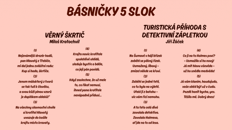 Básničky 5 slok: Vtipné i vhodné k recitaci - ProDětiCokoliv.cz